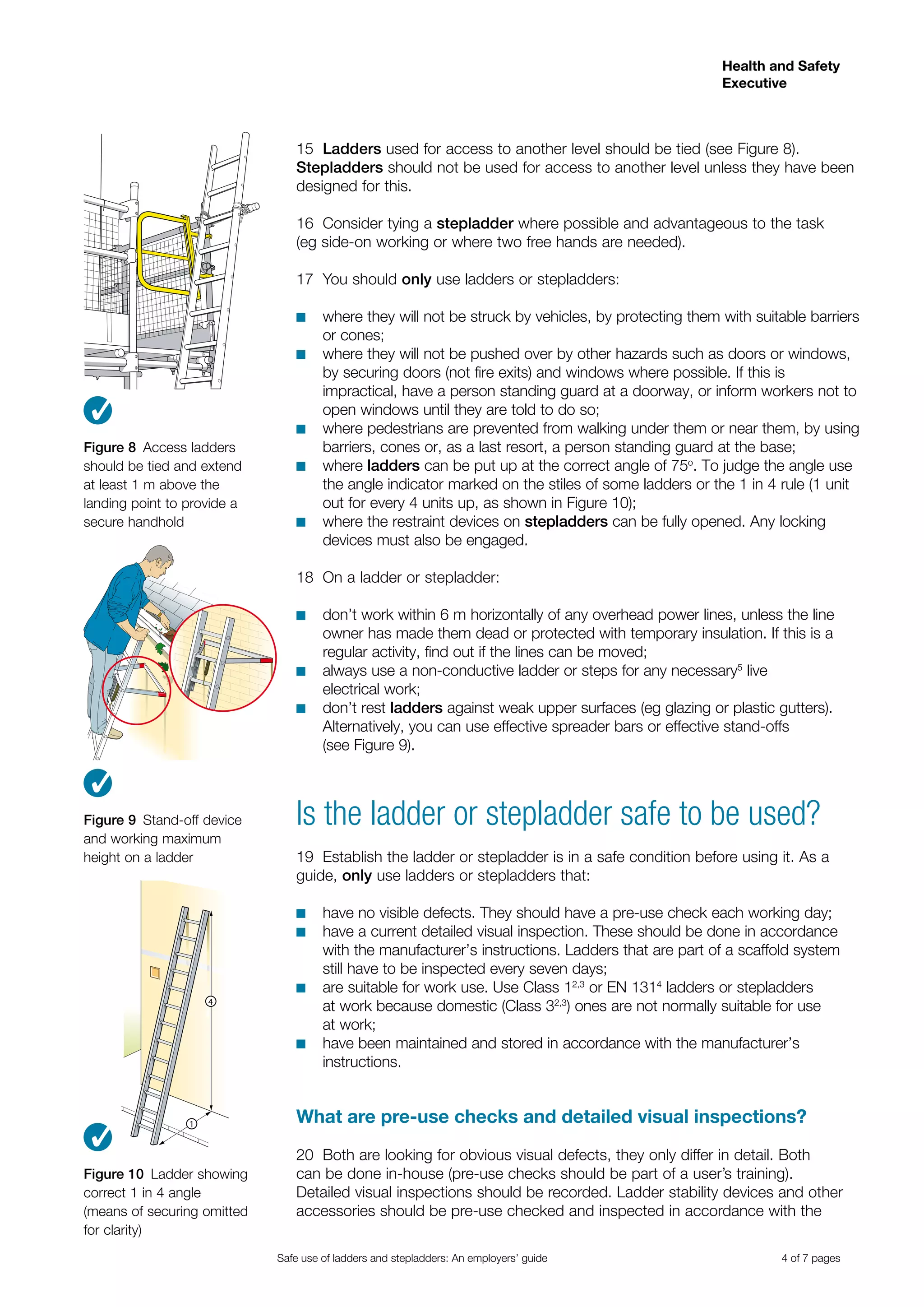 Safe use of ladders | PDF