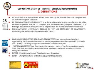 Safe use of lifting equipment leea | PPT