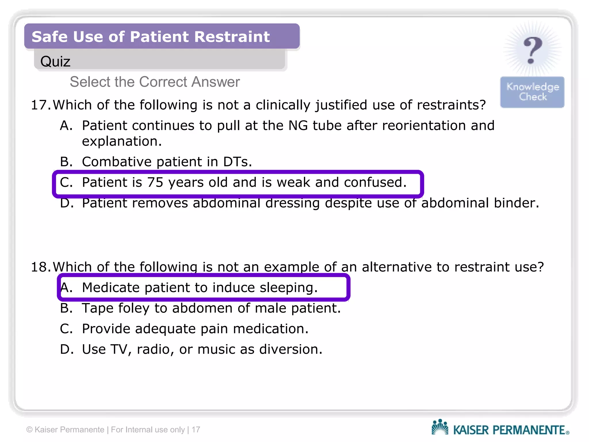 Safe useofpatientrestraintscompetency | PPT