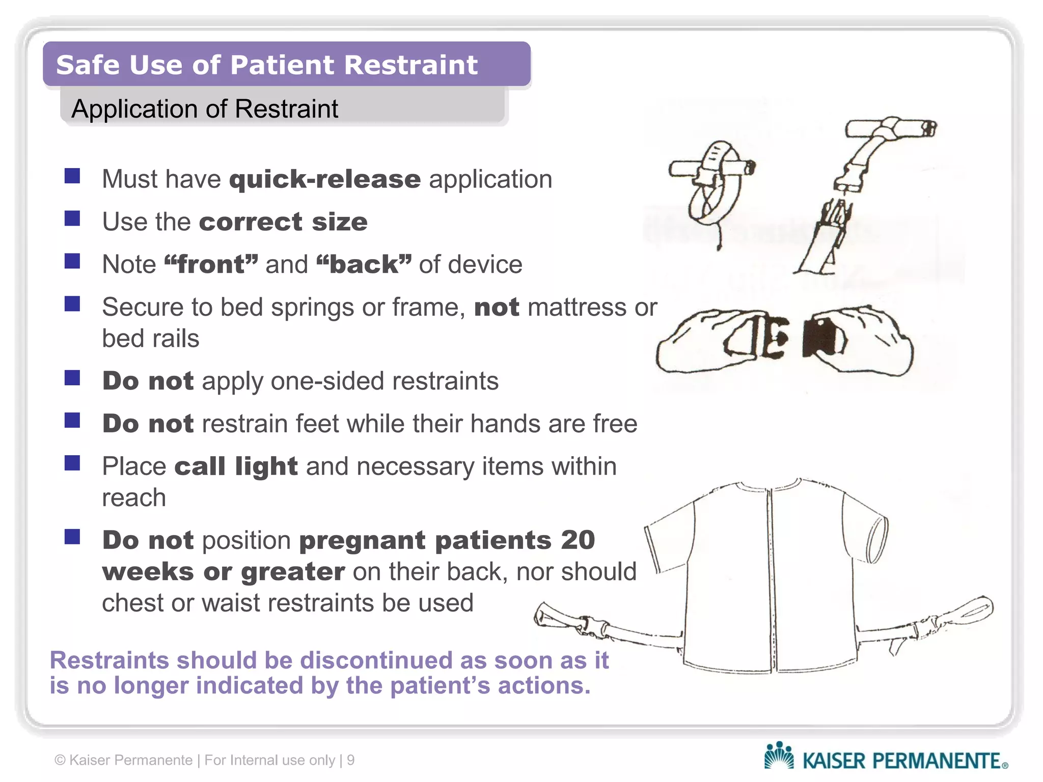 Safe useofpatientrestraintscompetency | PPT