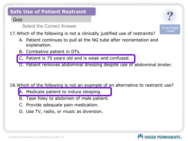 Safe useofpatientrestraintscompetency | PPT