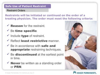Safe useofpatientrestraintscompetency | PPT
