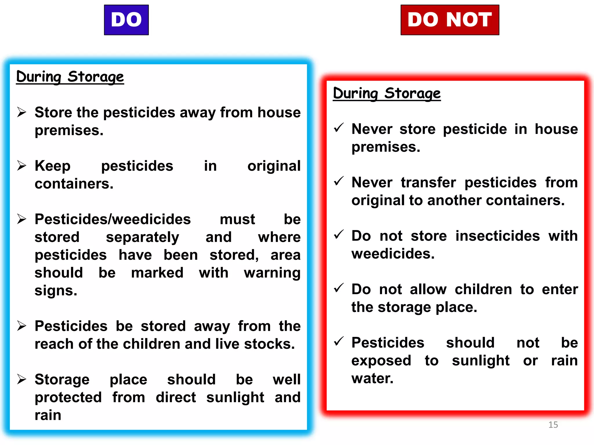 Safe use of pesticides | PDF