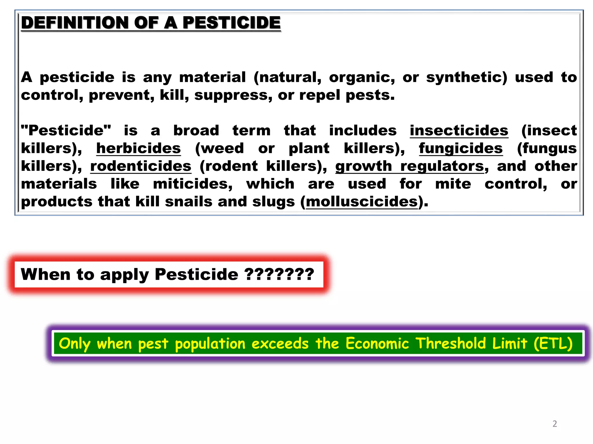 Safe use of pesticides | PDF