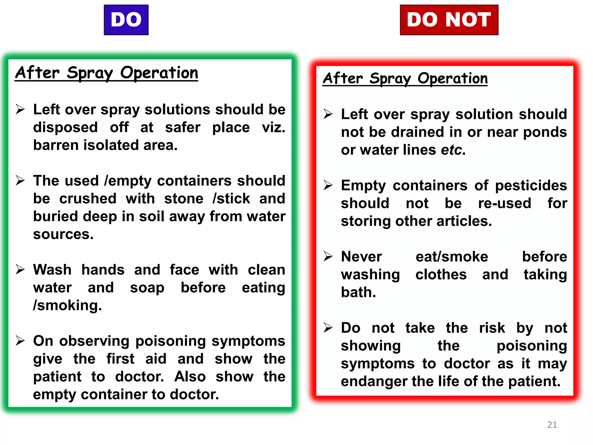Safe use of pesticides | PDF