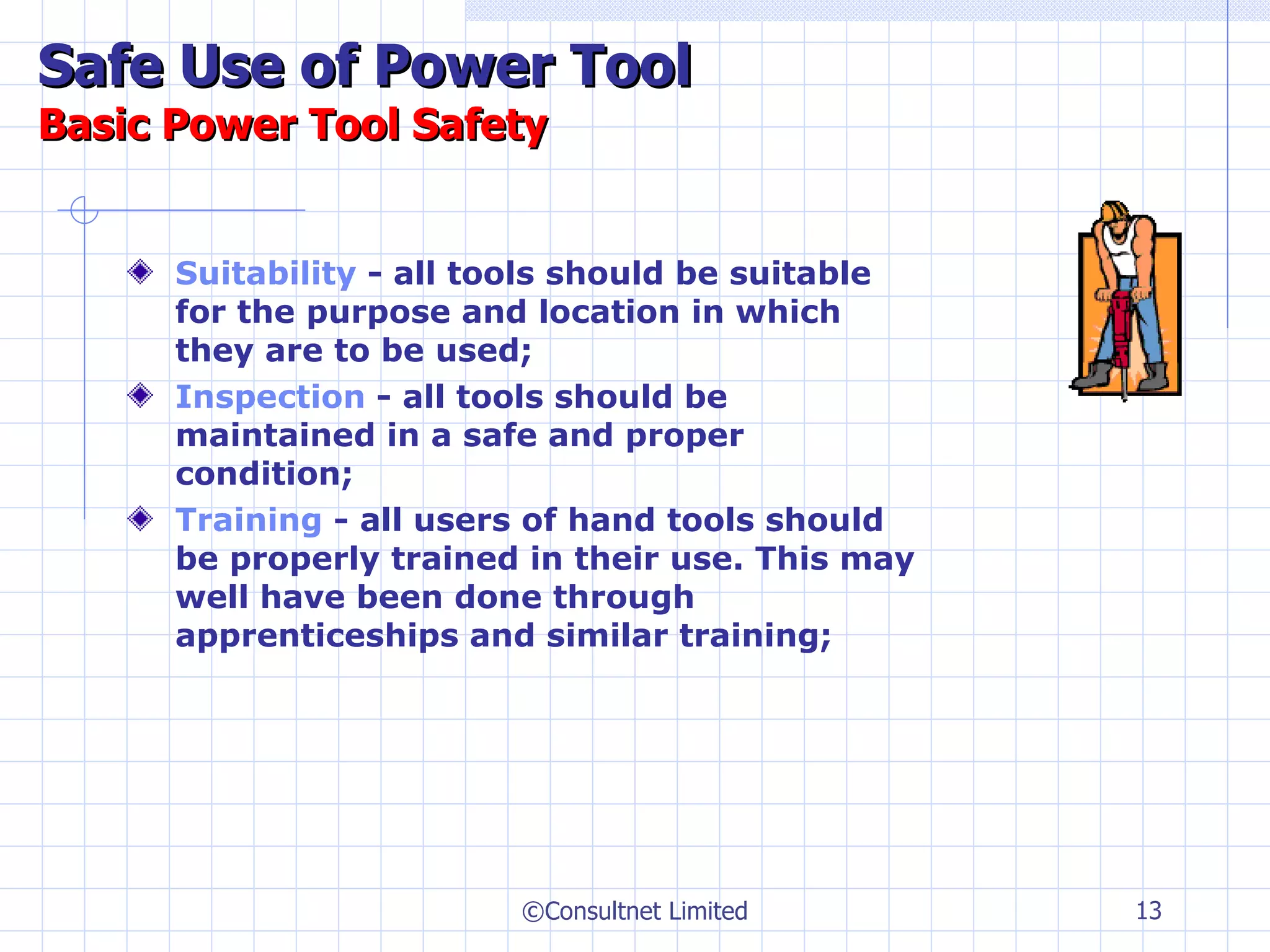 Safe use of power tools | PPT