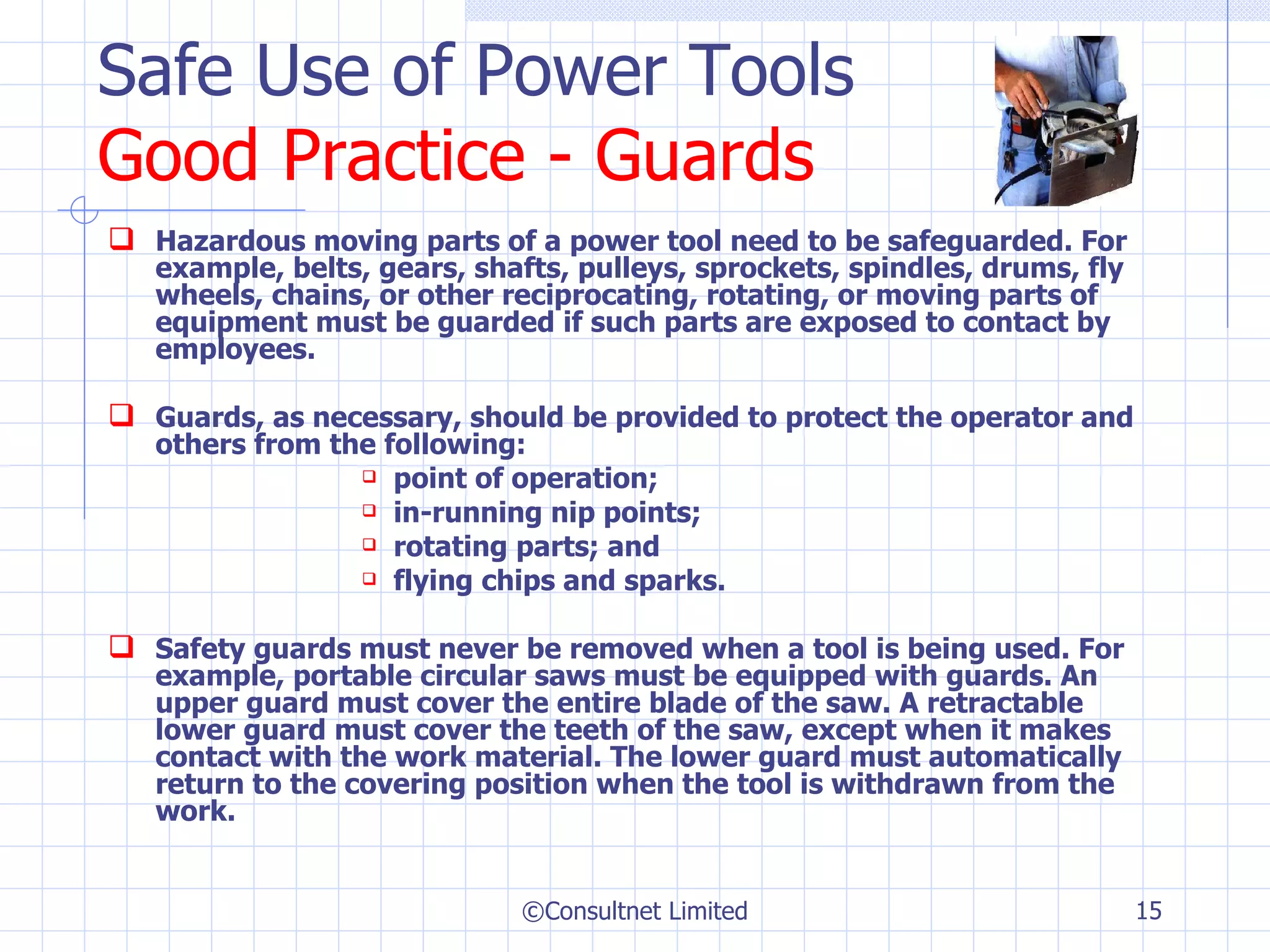 Safe use of power tools | PPT