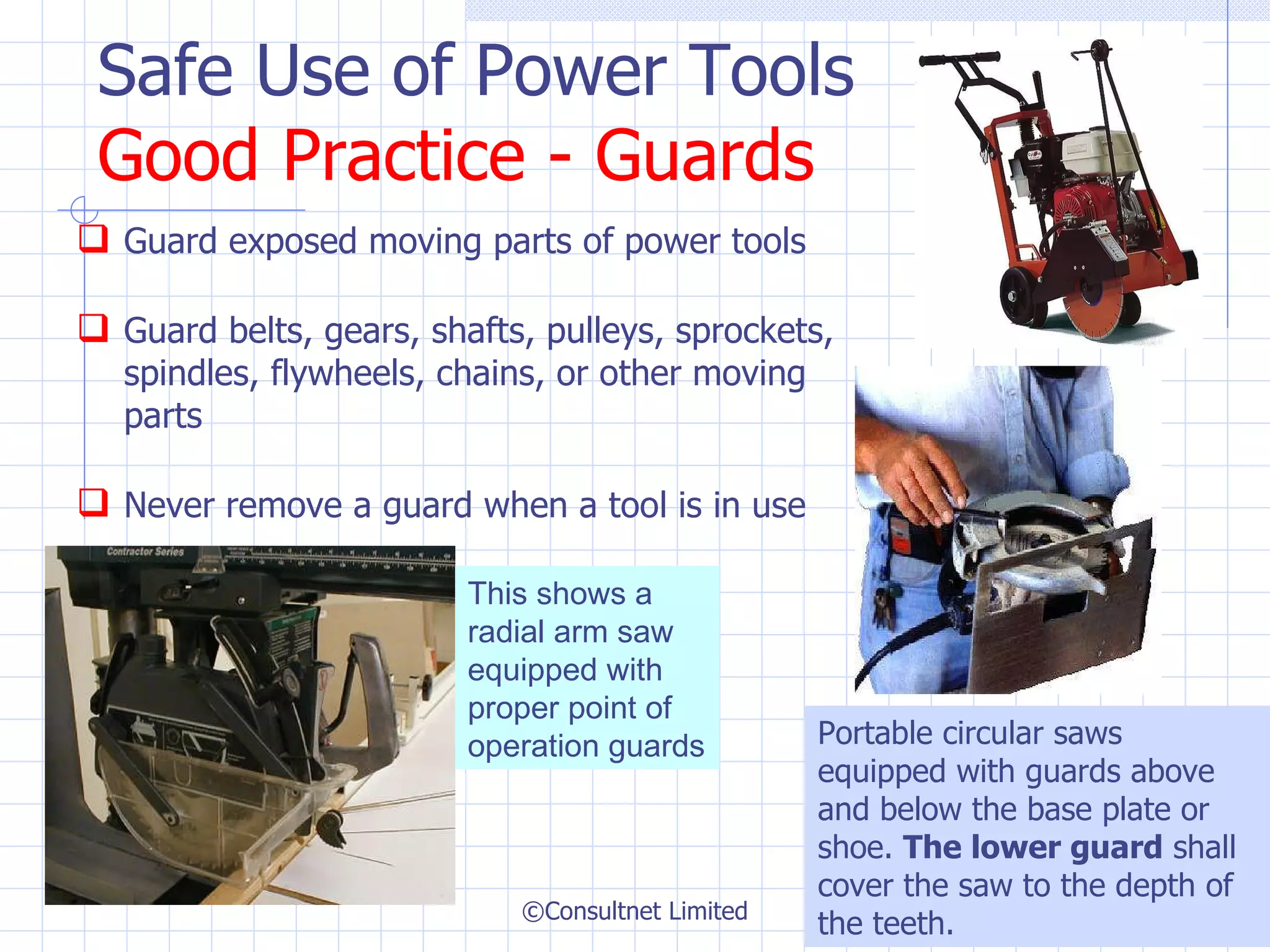Safe use of power tools | PPT
