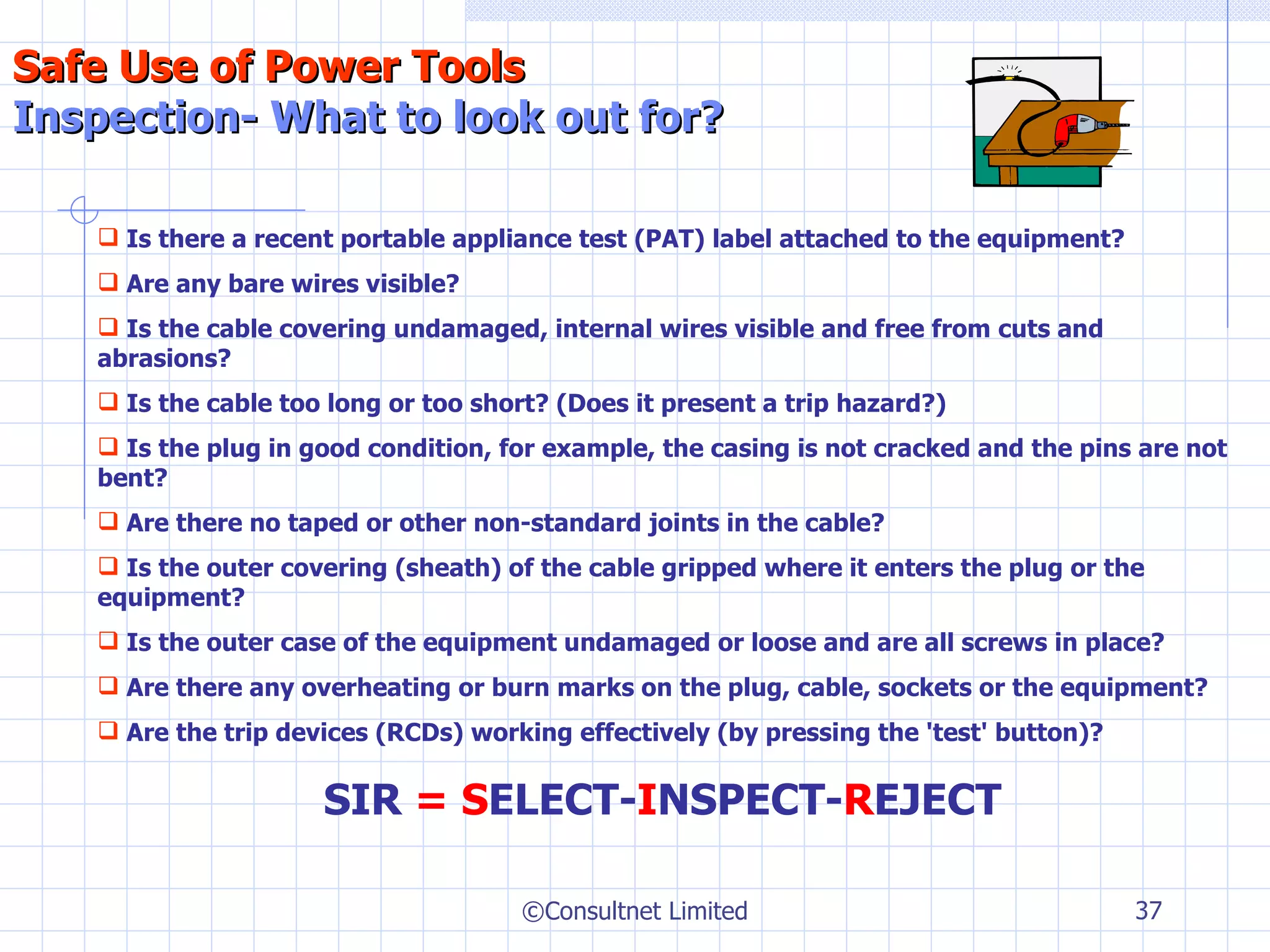 Safe use of power tools | PPT
