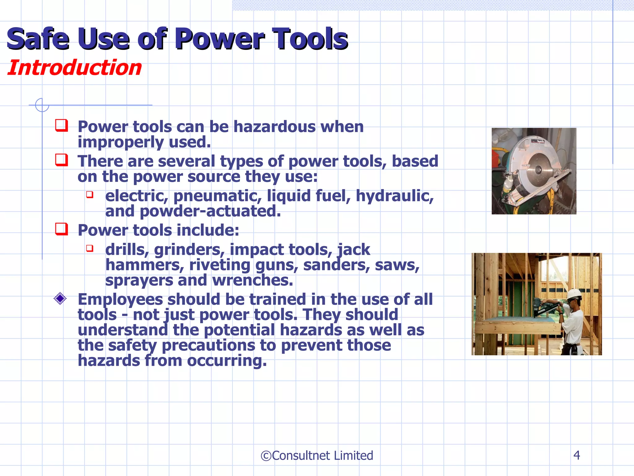 Safe use of power tools | PPT