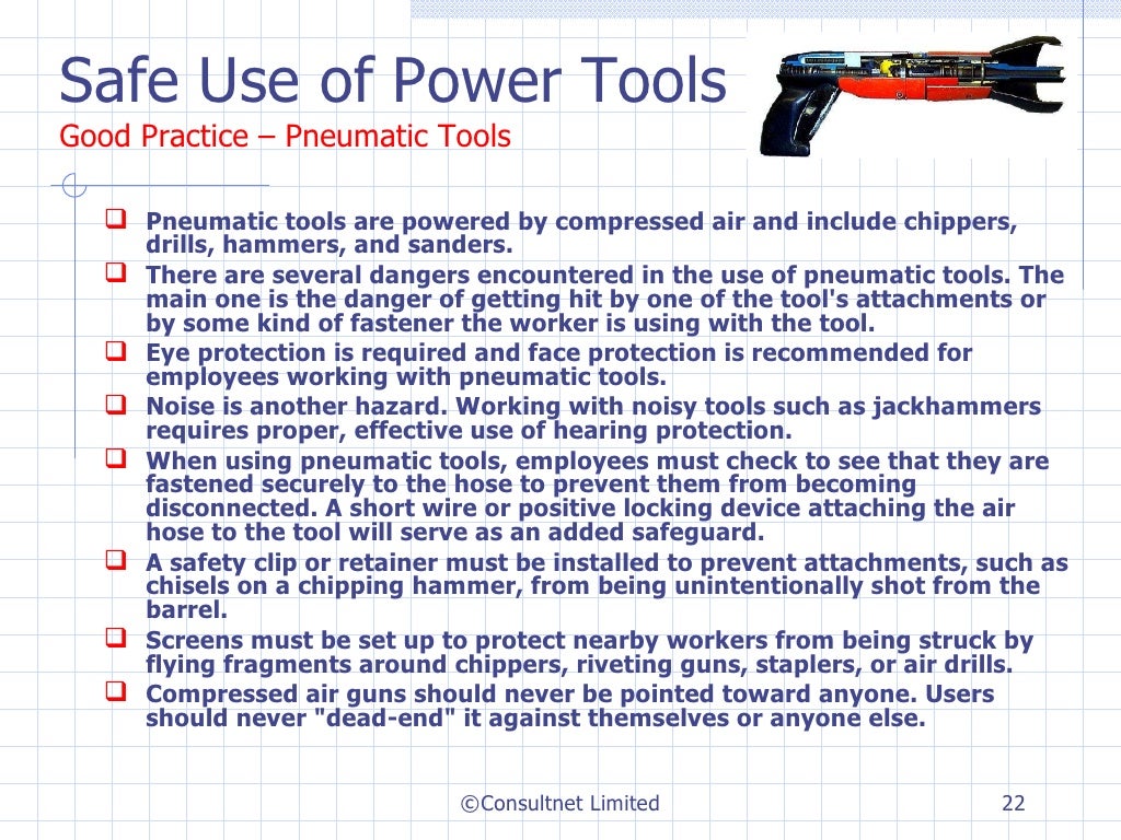 Safe use of power tools