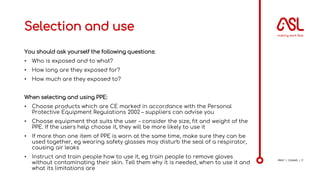 Safe Use of PPE | PDF | First Aid | Injuries