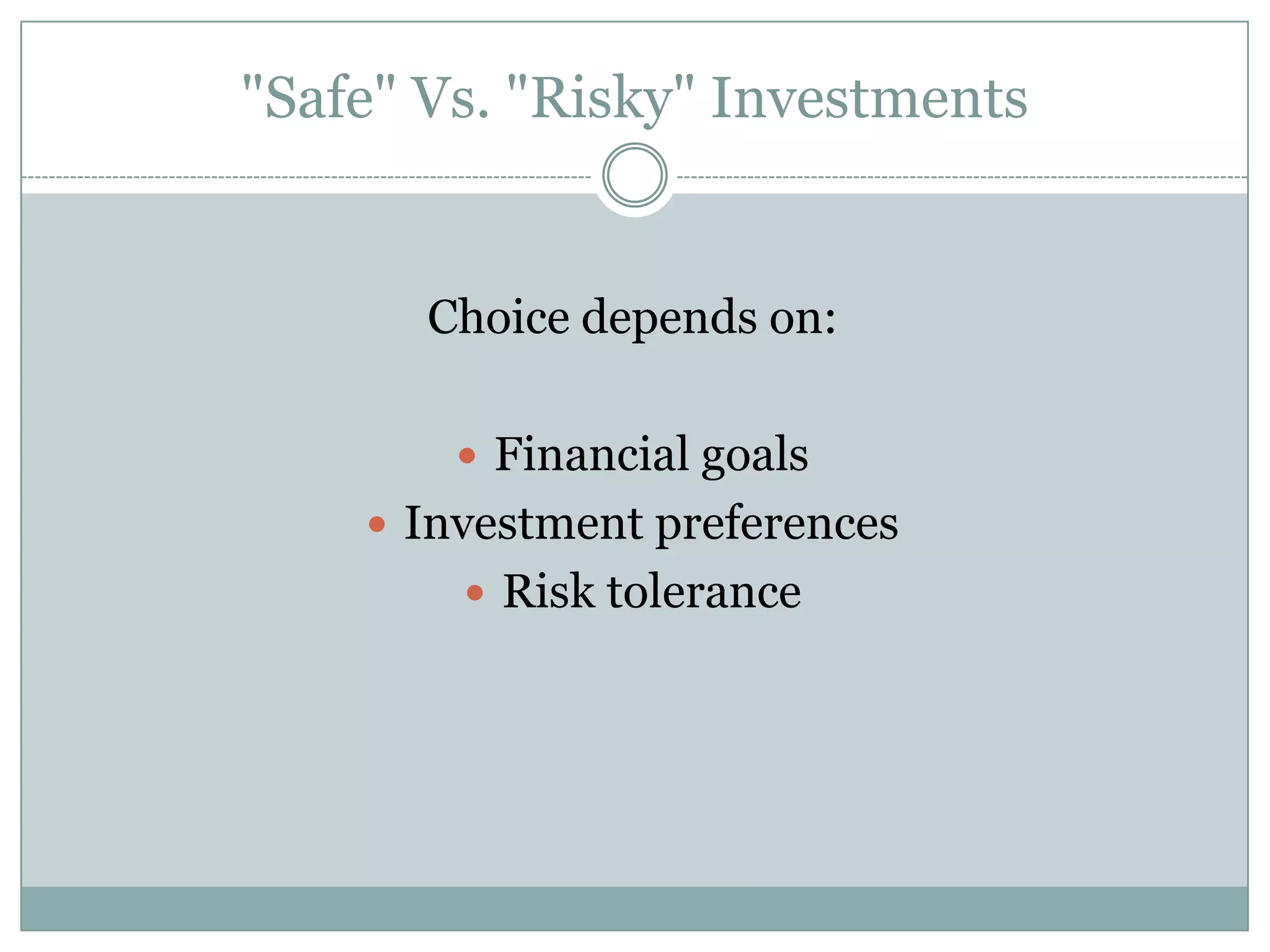 Safe vs. risky investments | PPTX