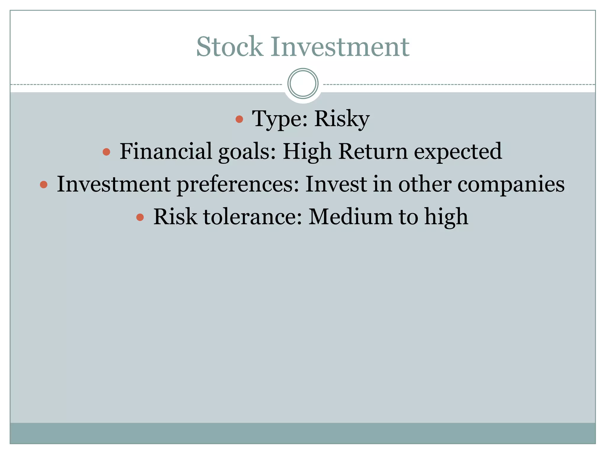 Safe vs. risky investments | PPTX