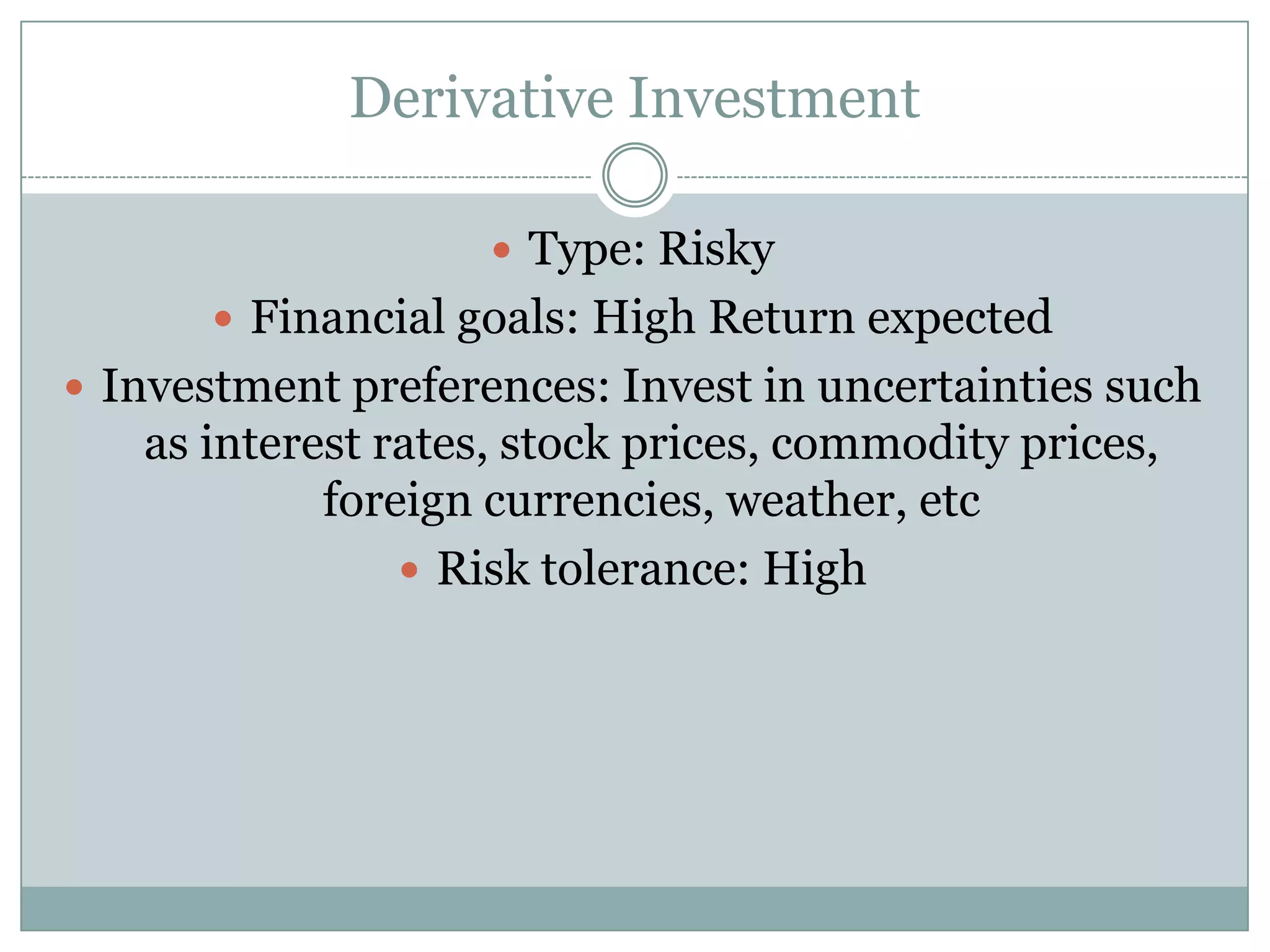 Safe vs. risky investments | PPTX