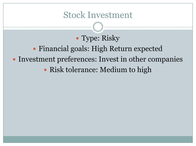 Safe vs. risky investments | PPTX