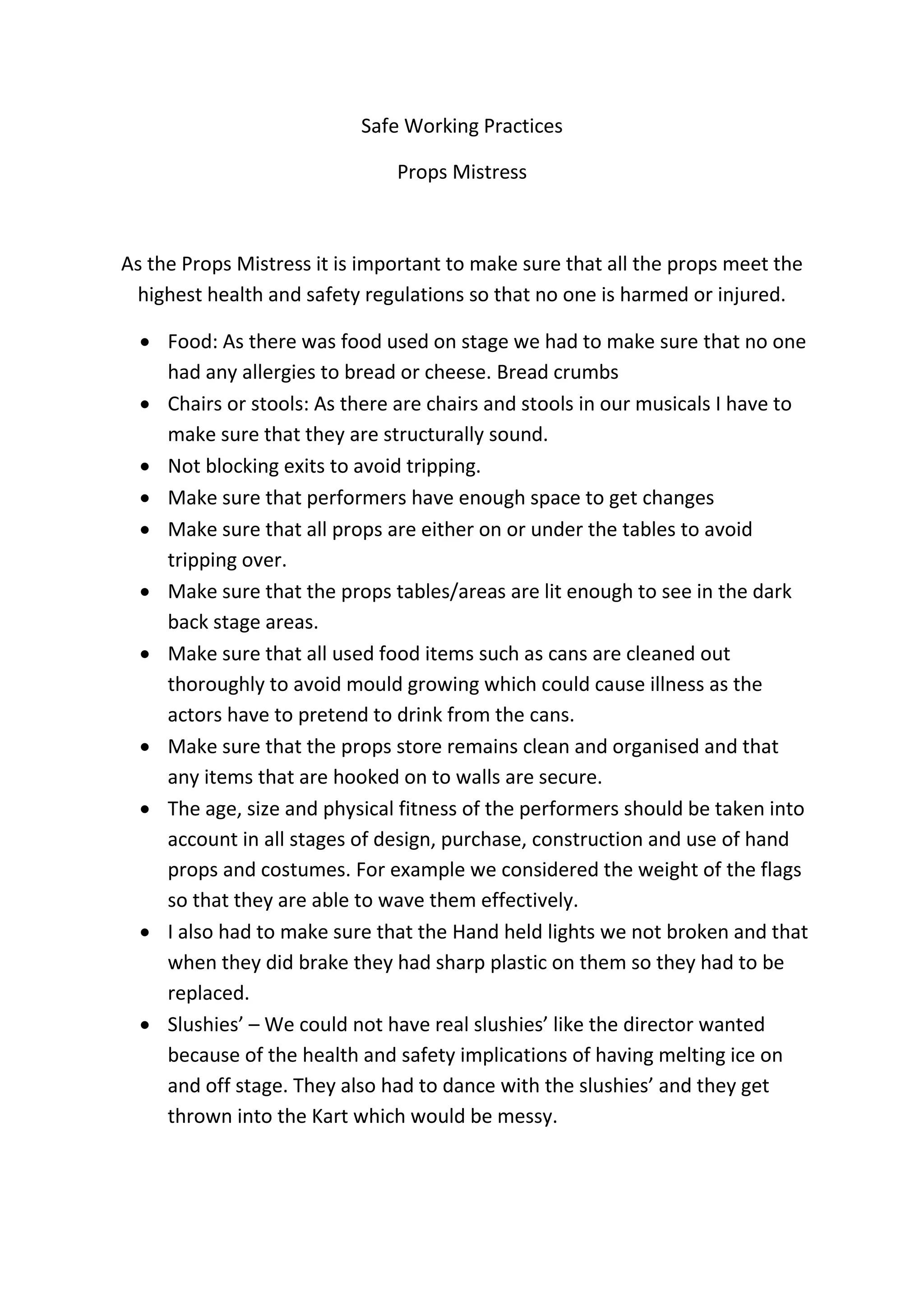 Safe working practices | PDF