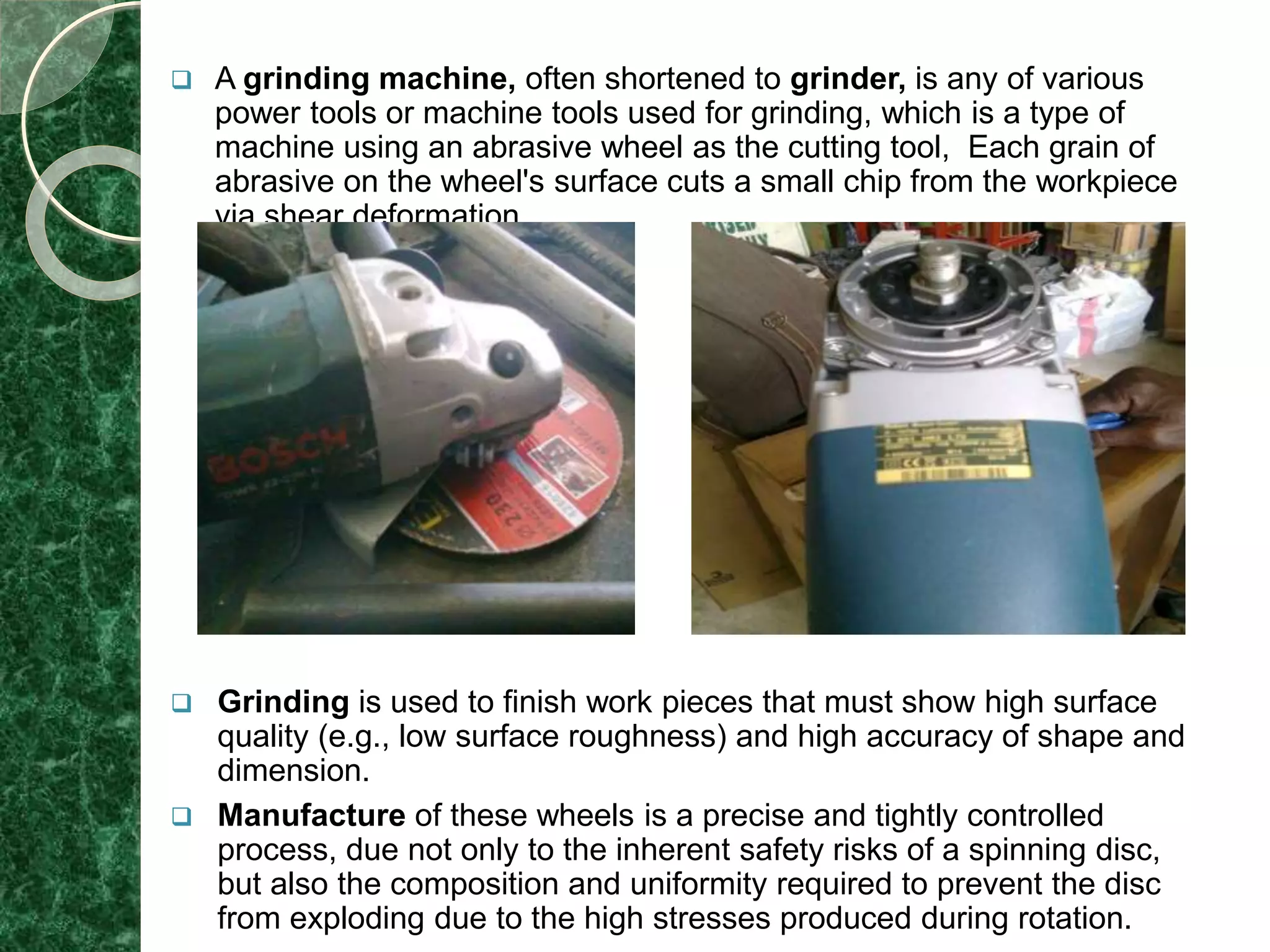 Safe Working Practices- Abrasive Wheel | PPTX