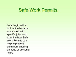 SAFE WORK PERMIT | PPT