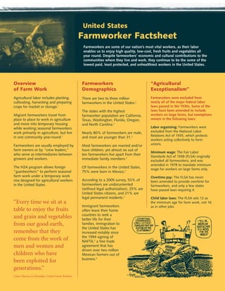 Plight of the Farmworker - Episcopal Farmworker Ministry | PDF
