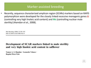 Safflower breeding | PPTX