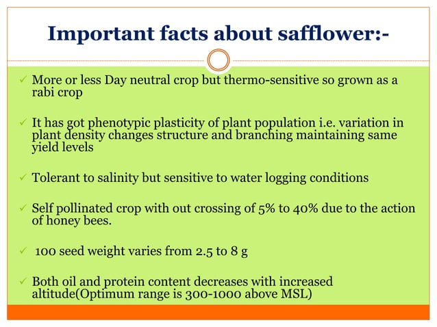 Safflower | PPTX