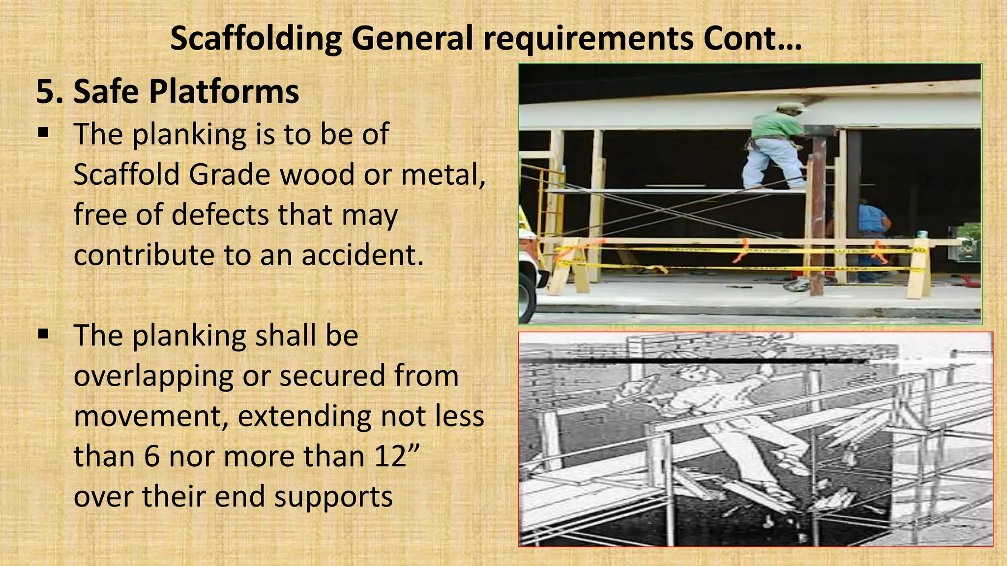 Scaffolding safety at construction site | PPTX