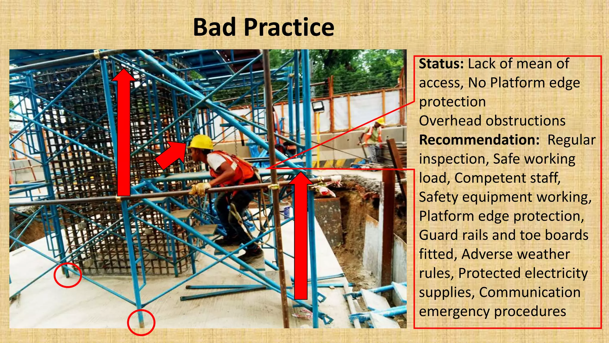 Scaffolding safety at construction site | PPTX