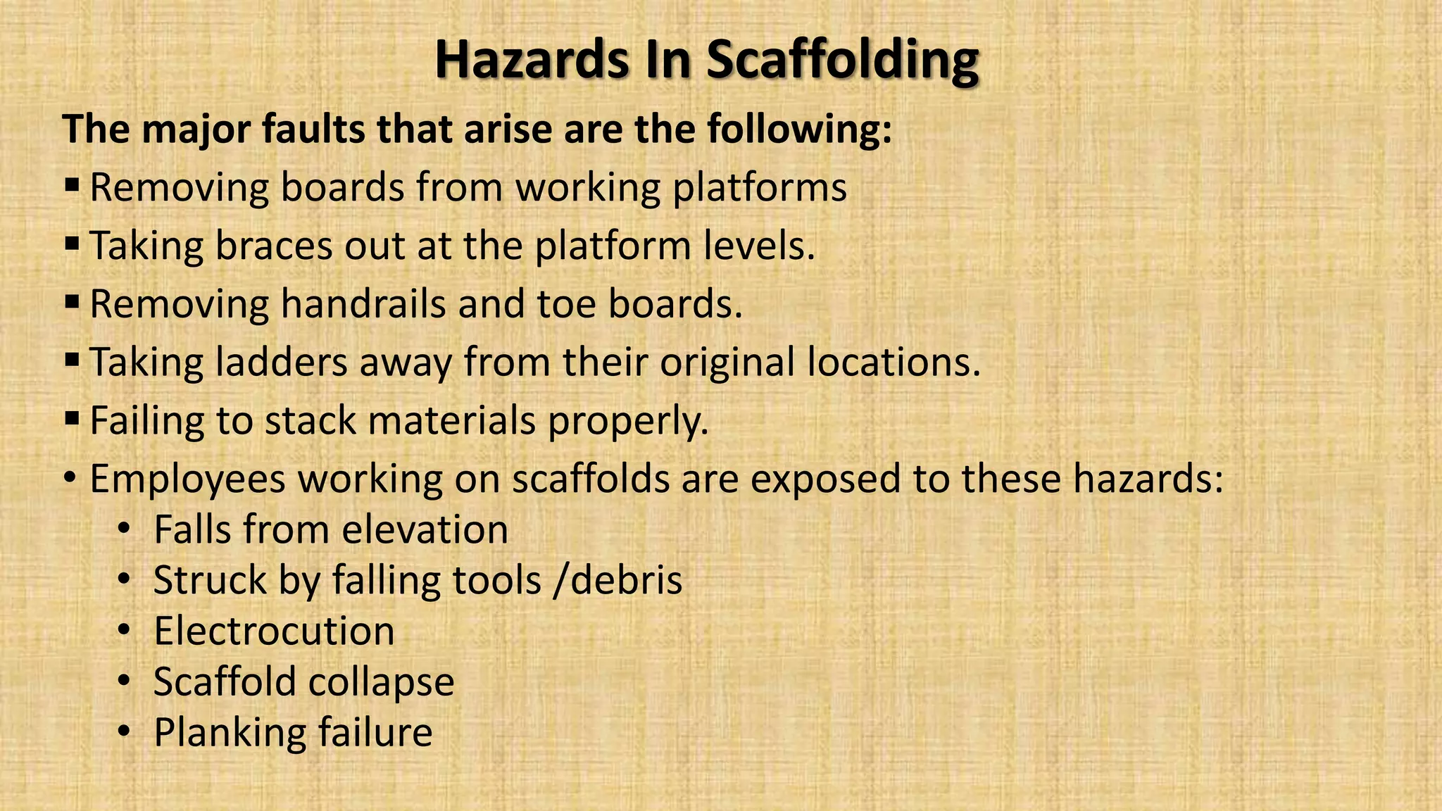 Scaffolding safety at construction site | PPTX