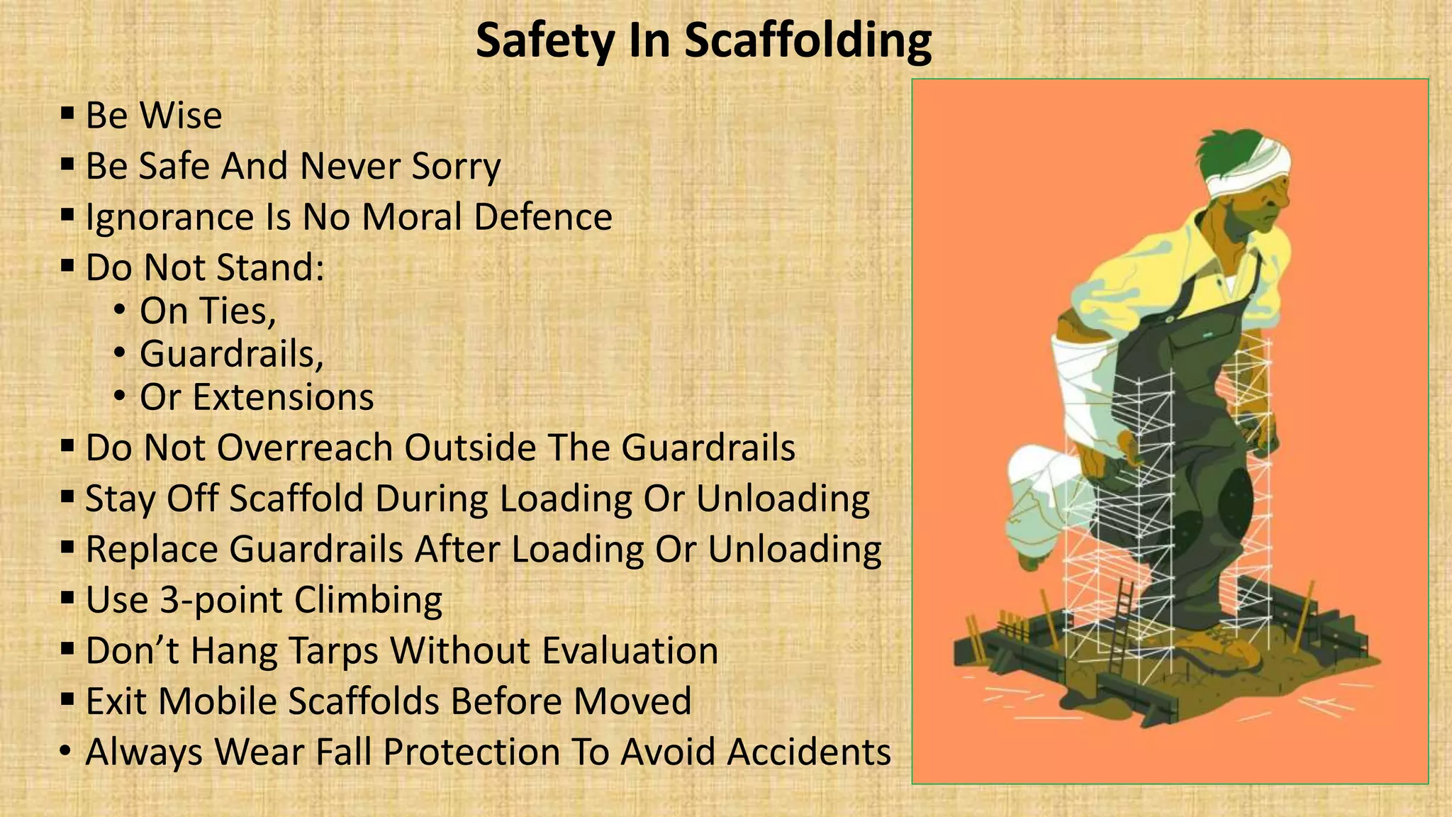 Scaffolding safety at construction site | PPTX