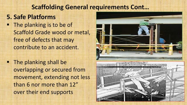 Scaffolding safety at construction site | PPTX