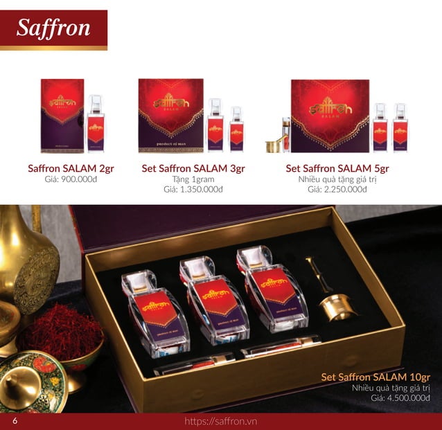 Saffron Việt Nam | Catalogue Sản Phẩm | PDF