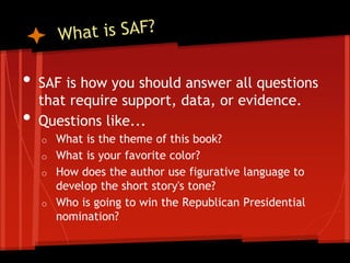 Strong Answer Format Introduction Notes | PPTX