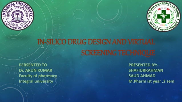 in silico drug design and virtual screening technique | PPTX ...