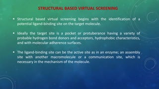 in silico drug design and virtual screening technique | PPTX