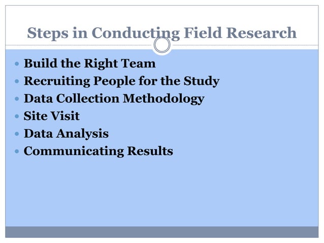 what is fieldwork | PPTX