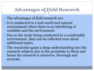 what is fieldwork | PPTX