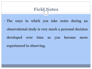 what is fieldwork | PPTX
