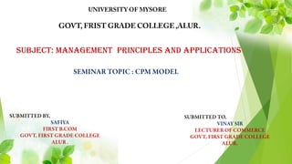 CPM MODEL | PDF