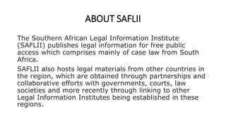 SAFLII TRAINING | PPTX