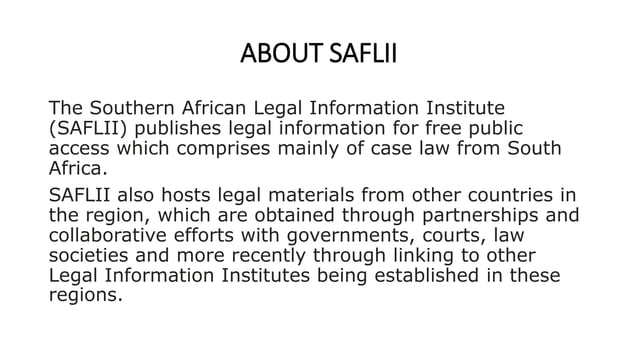 SAFLII TRAINING | PPT
