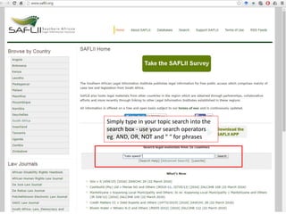 SAFLII training | PPTX