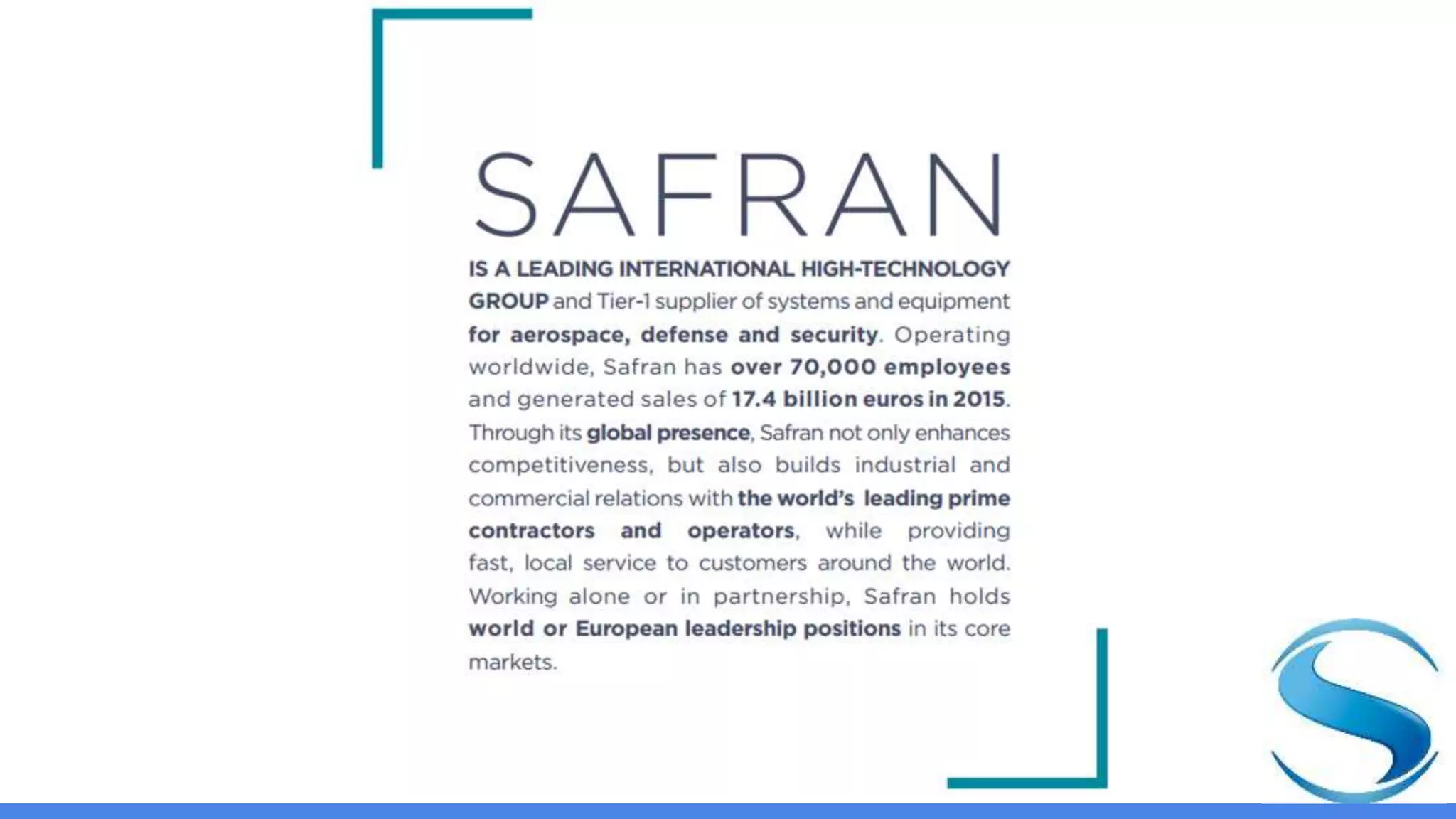 Safran industry project powerpoint | PPTX