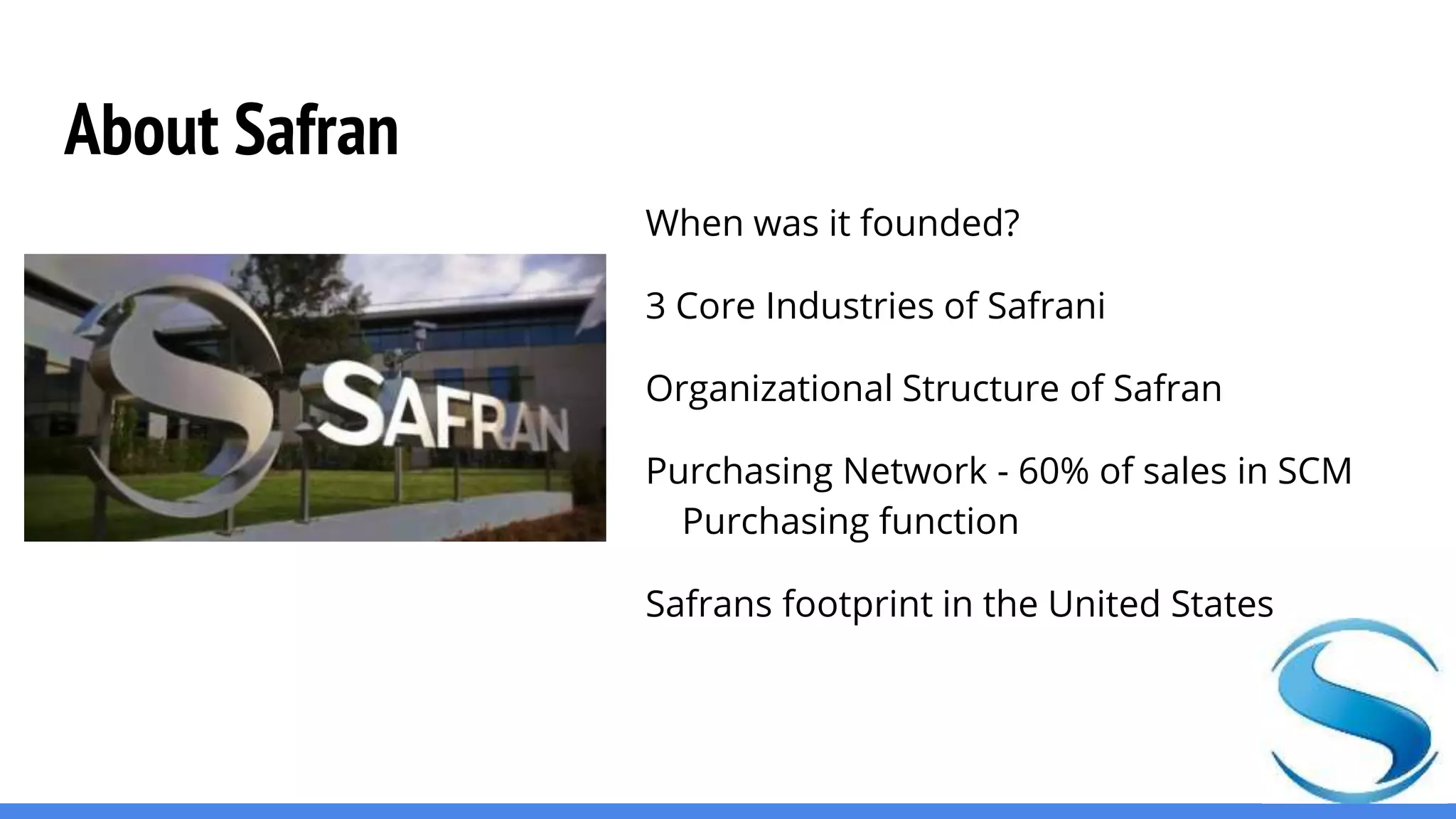 Safran industry project powerpoint | PPTX
