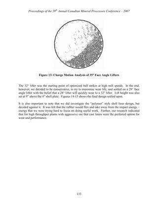 Sag mill-operation-at-cortez evolution-of-liner-d-11 | PDF