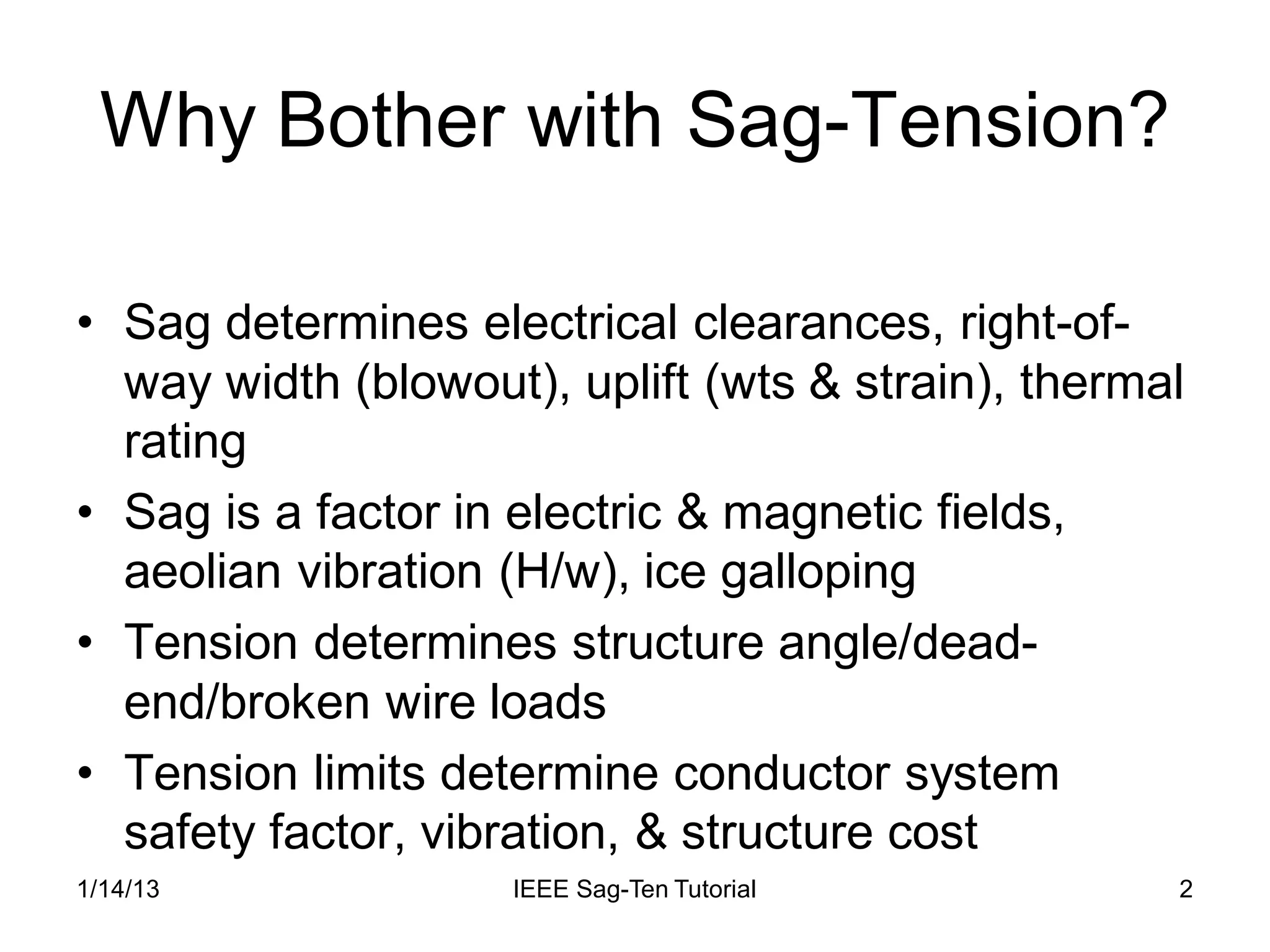 Sag tension calcs-ohl-tutorial | PDF