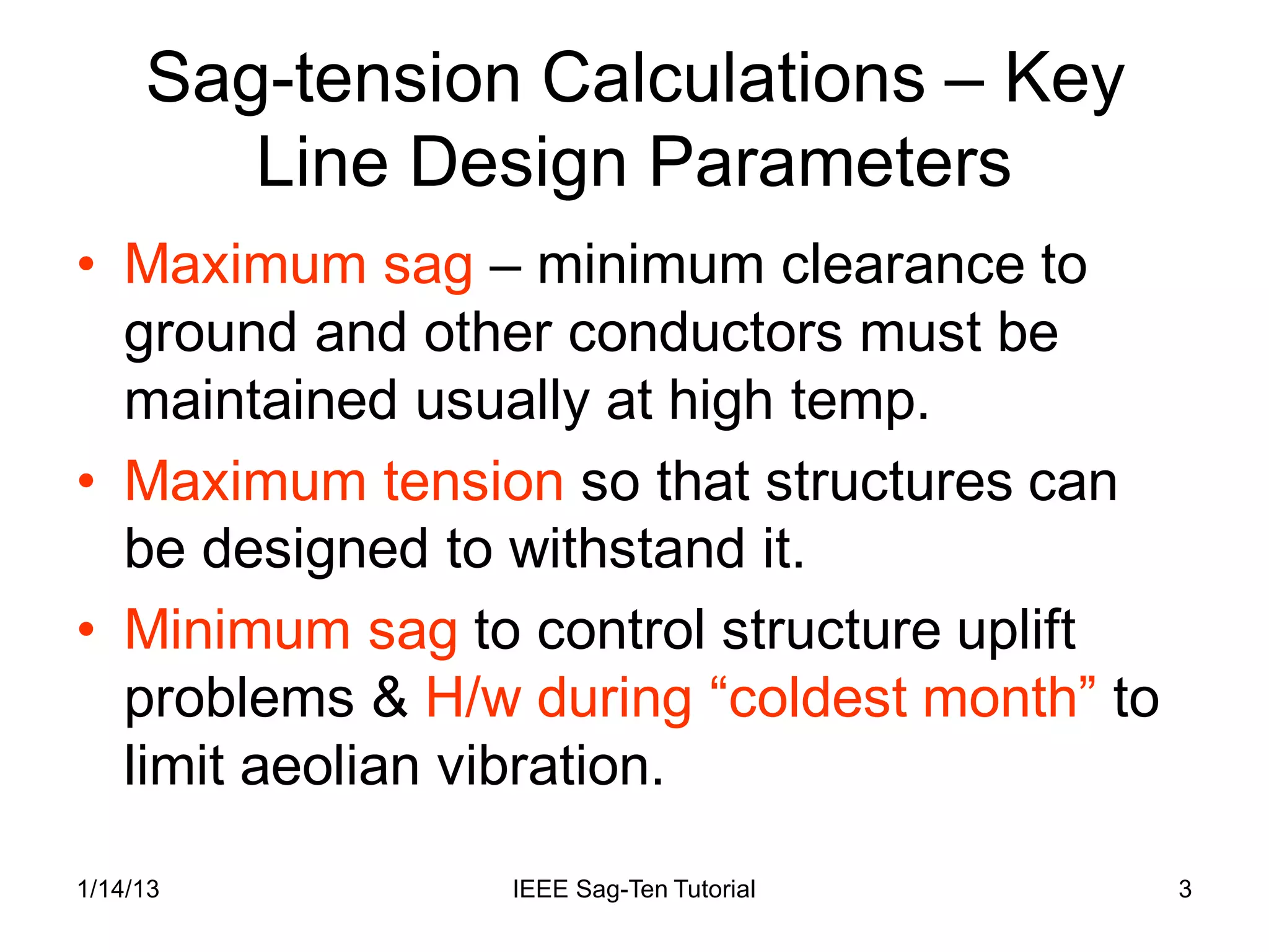 Sag tension calcs-ohl-tutorial | PDF