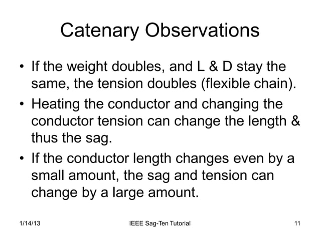 Sag tension calcs-ohl-tutorial | PDF | Physics | Science