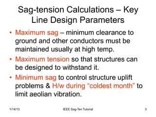 Sag tension calcs-ohl-tutorial | PDF