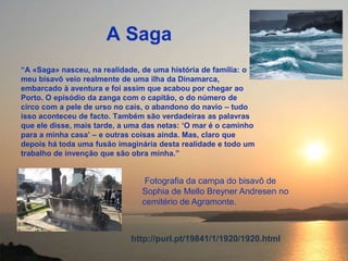A Saga de Sophia de Mello Breyner Andresen | PPTX